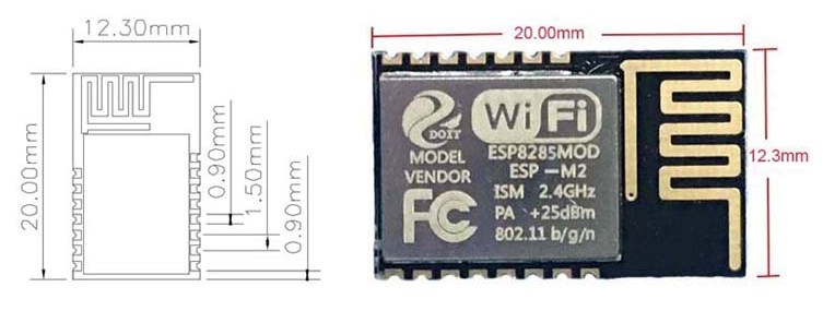 Módulo WiFi ESP8285-ESP-M2 | Didácticas Electrónicas I+D